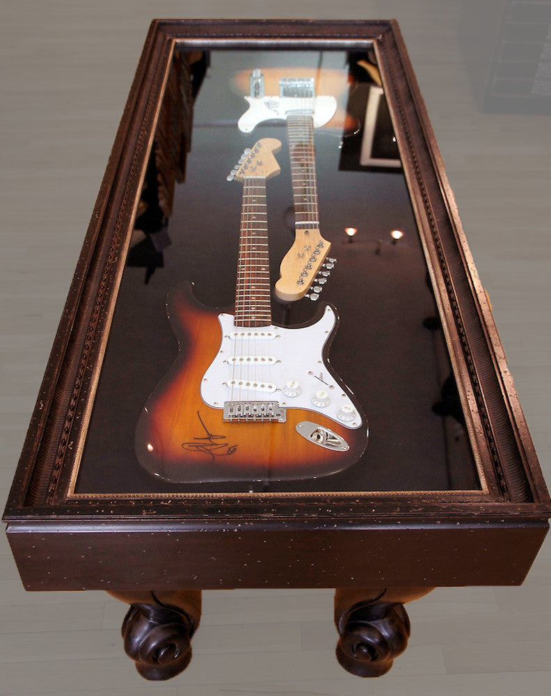 Guitar Display Case Coffee Table 14 Oz. Customizable Plastic Guitar
